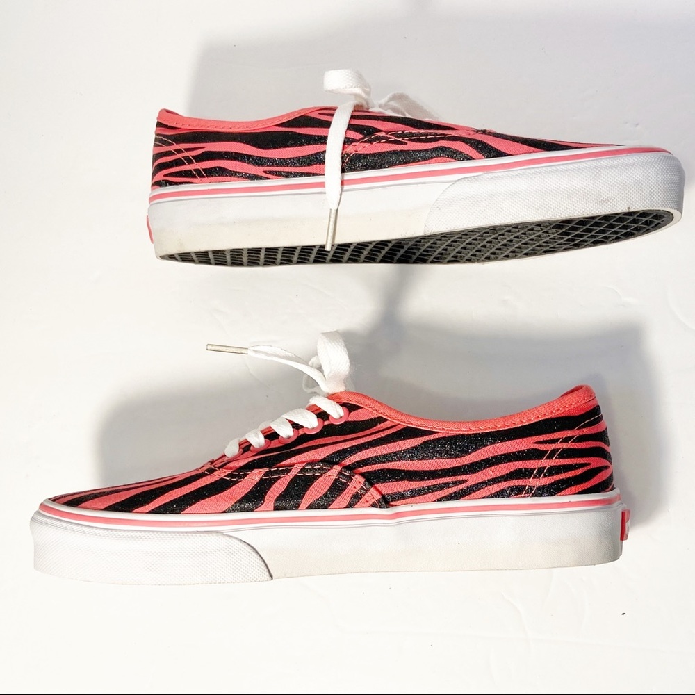 Vans Hot Pink & Black Zebra Print Era Shoes - Gem